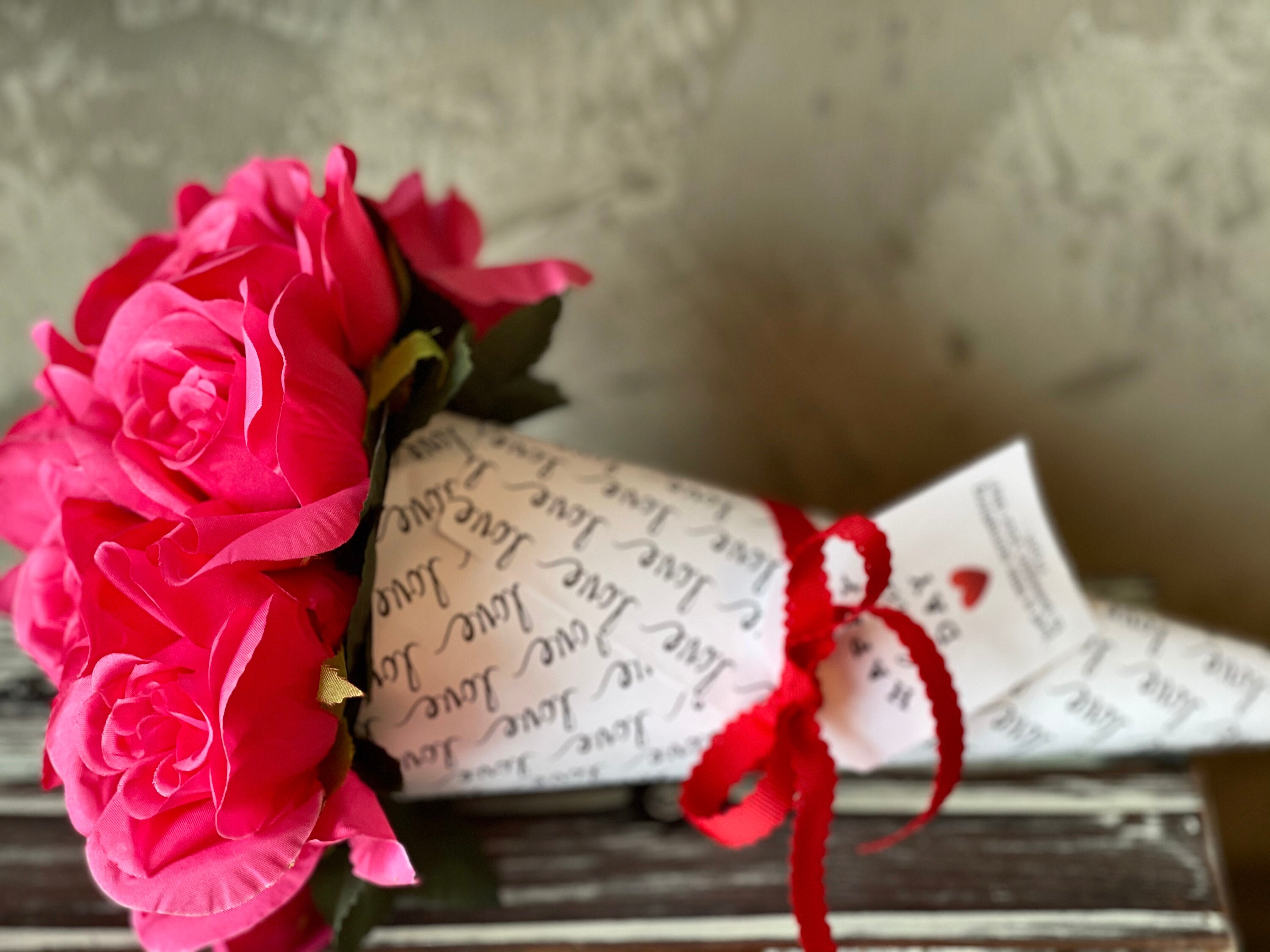 Faux Pink Roses Paper Cone - Etsy