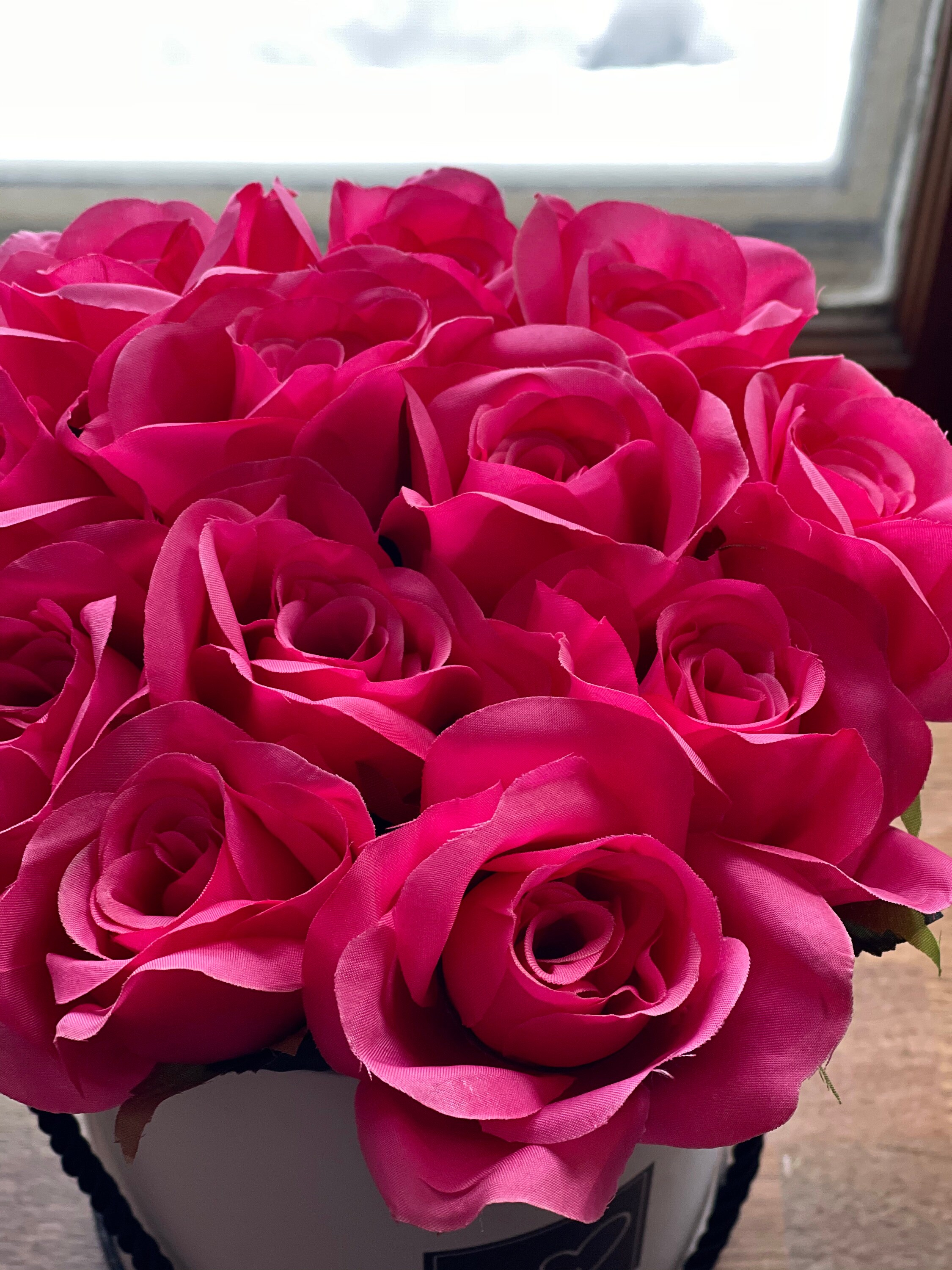 Faux Roses Light Pink Hat Box - Etsy