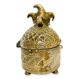 Antique Dhokra Brass Joker / Jester Hinged Box - Etsy