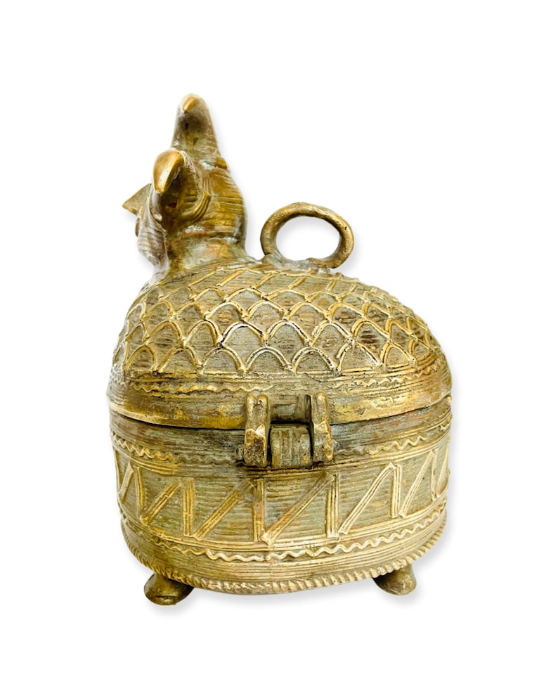 Antique Dhokra Brass Joker / Jester Hinged Box - Etsy