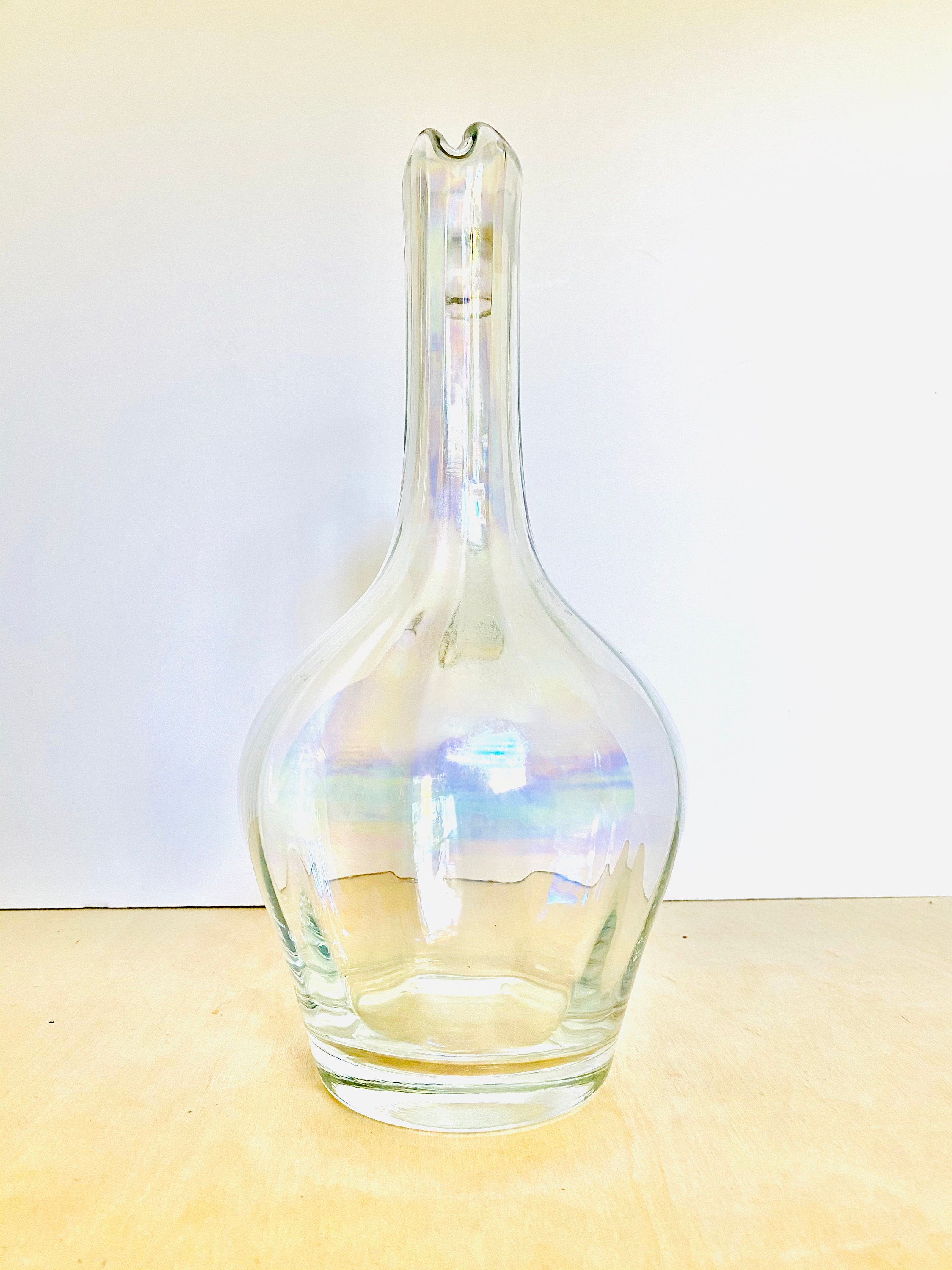 Vintage Rainbow Iridescent Glass Pitcher