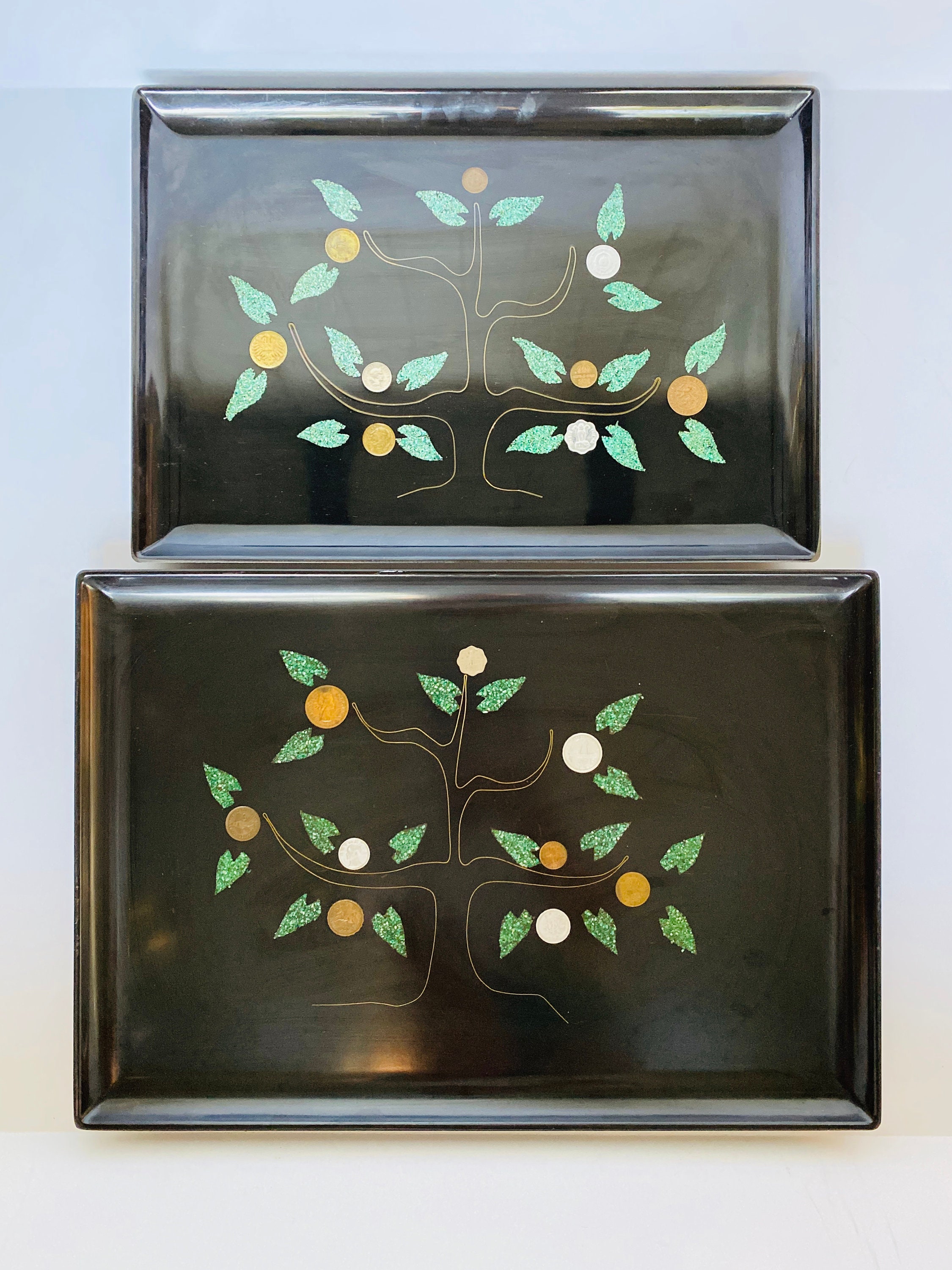 Vintage Mid-Century Couroc of Monterey Coin Tree/Money Tree/Tree of ...