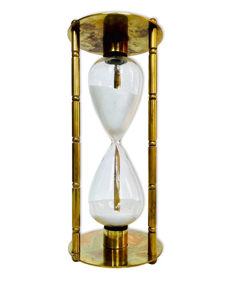 Vintage Mid-century Brass Hour Glass - Etsy