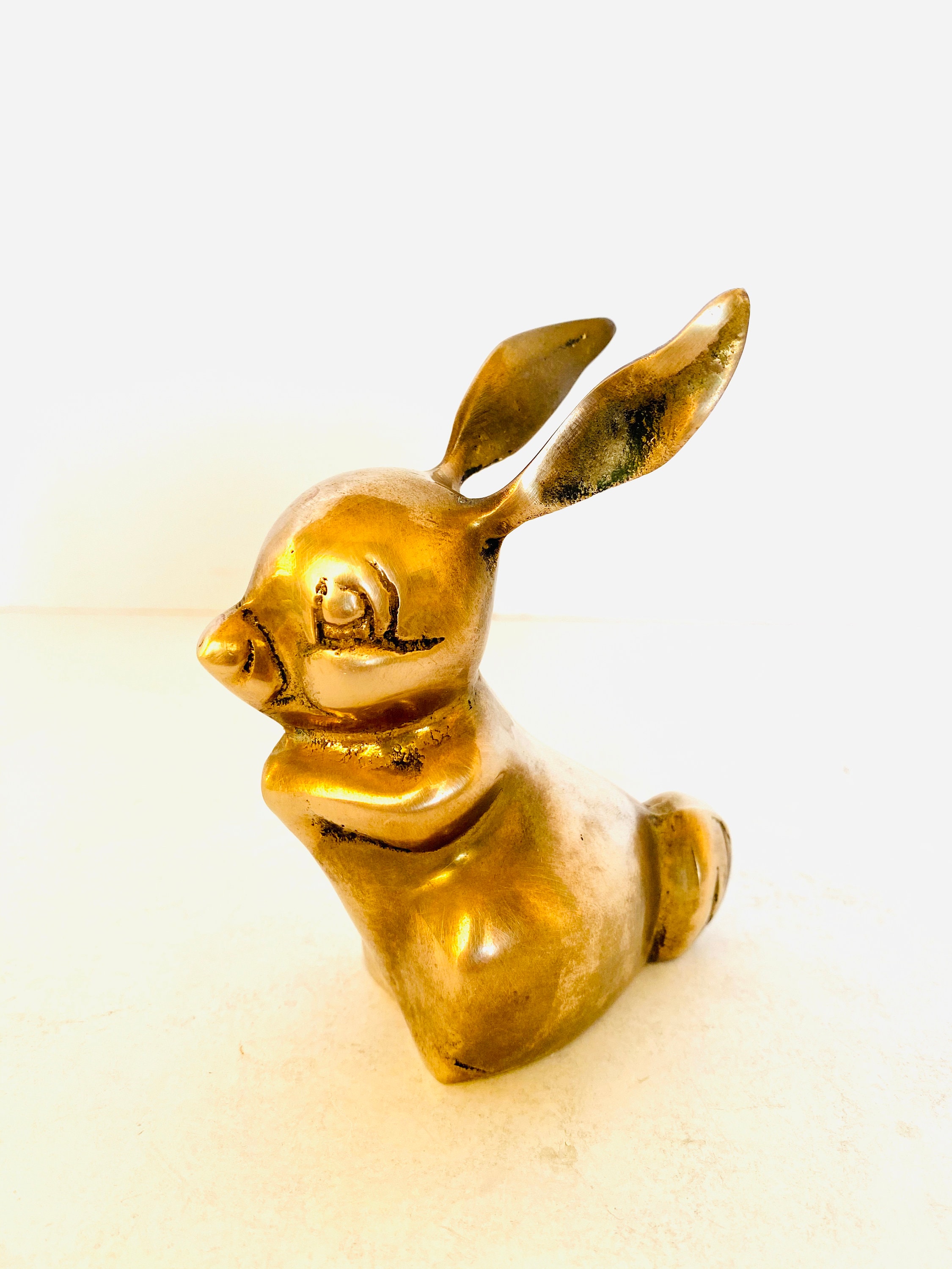 Vintage Mid-Century Brass Rabbit Bunny
