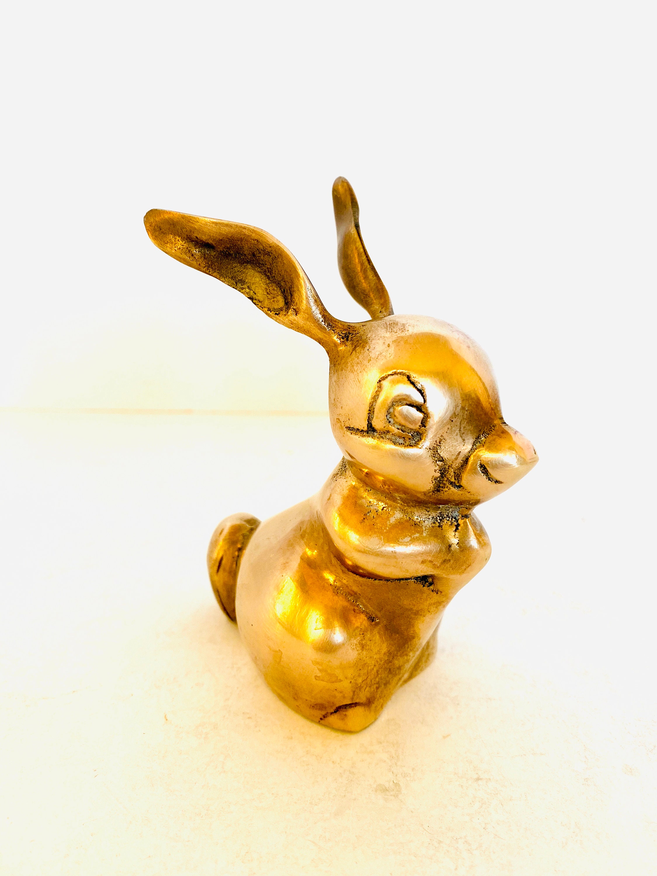 Vintage Mid-Century Brass Rabbit Bunny