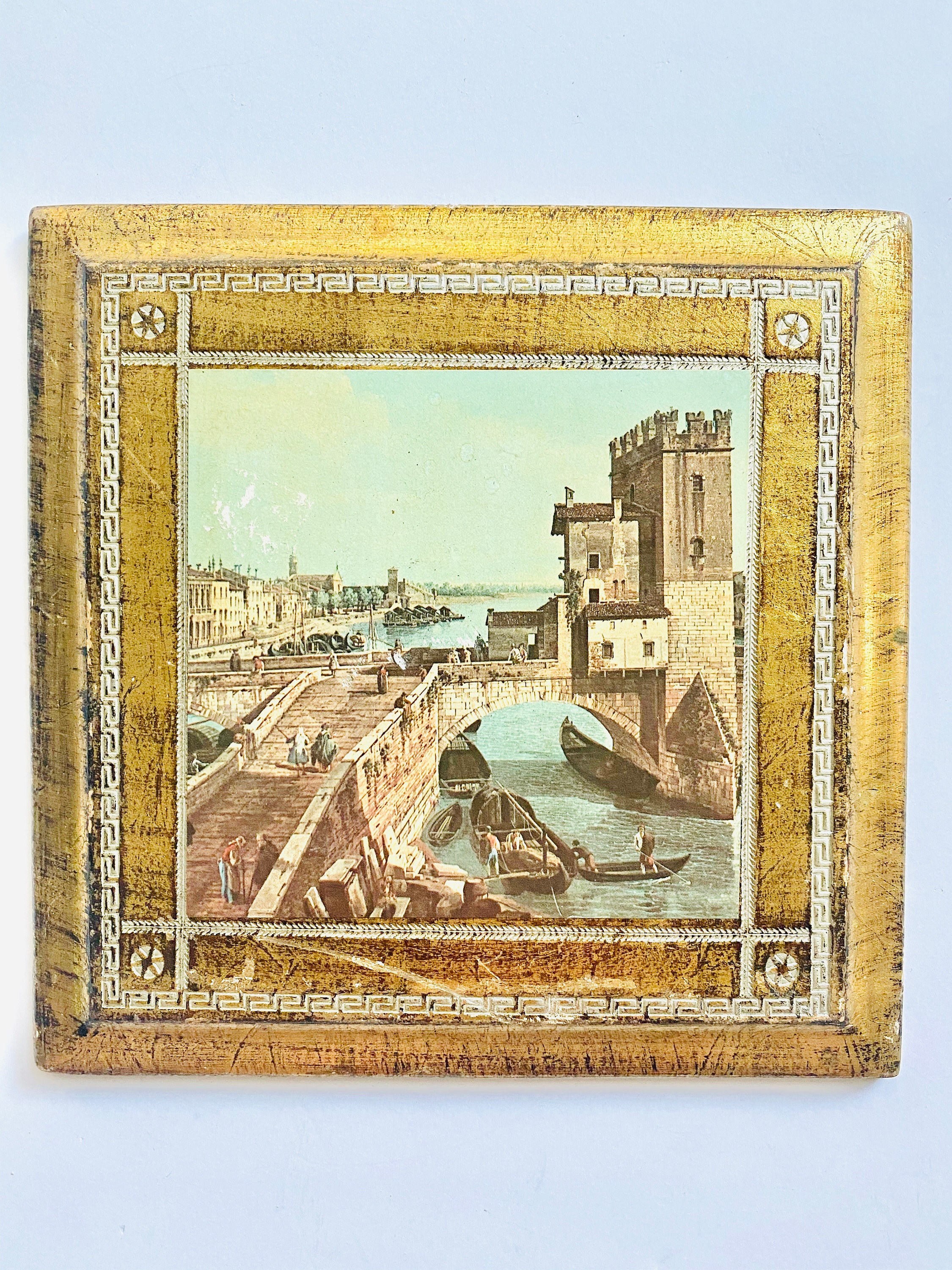 Set of 3 Vintage Florentine Italian Wall Plaque Art