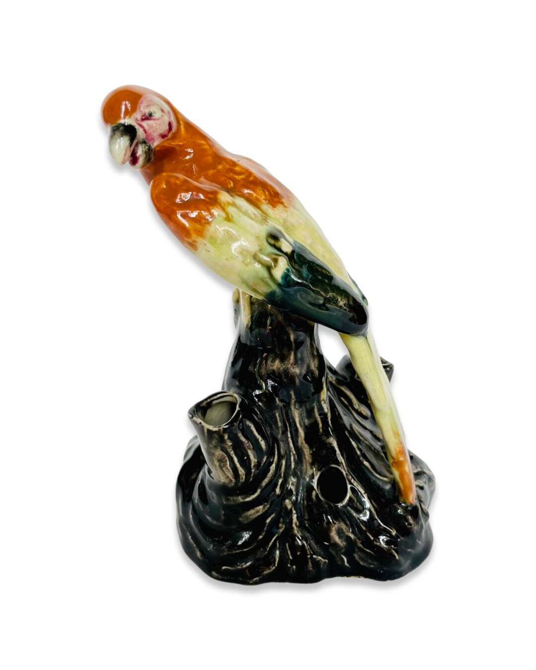 Vintage Ceramic Parrot Flower Frog - Etsy