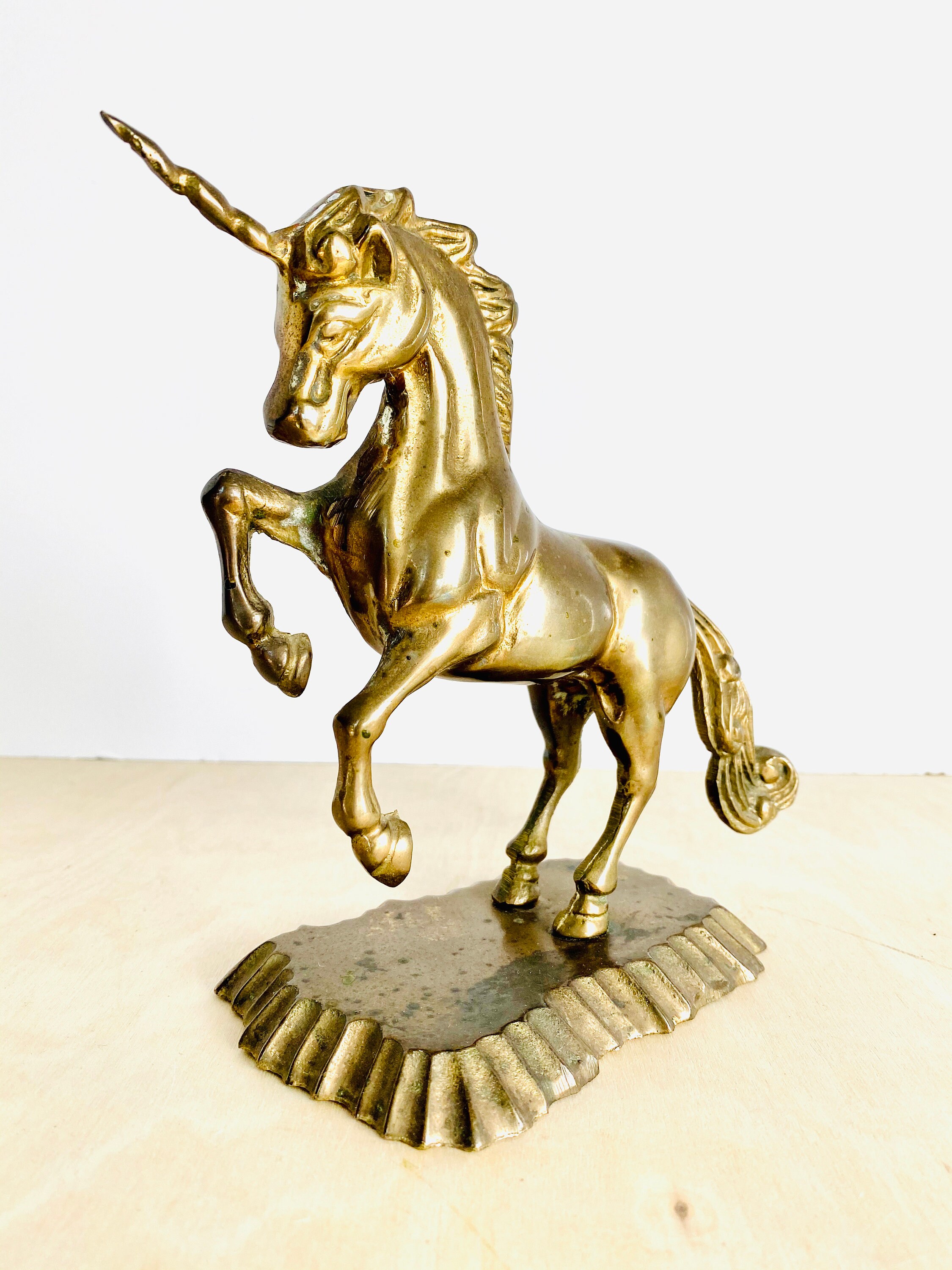Vintage Mid-Century Brass Unicorn