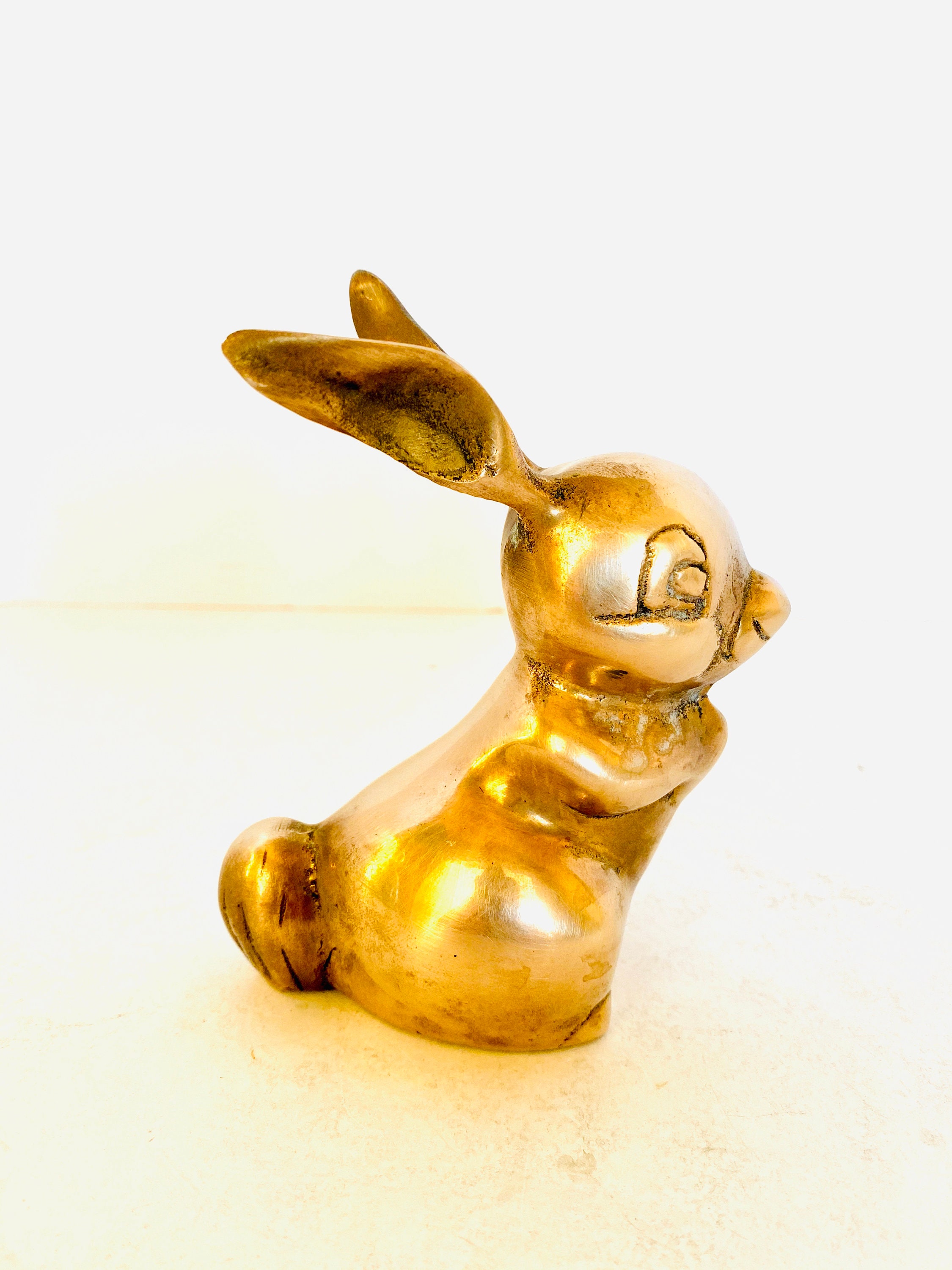 Vintage Mid-Century Brass Rabbit Bunny