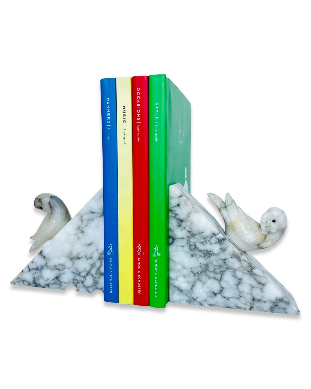 Pair of Vintage Italian Carved Alabaster Parrot Bird Bookends - Etsy