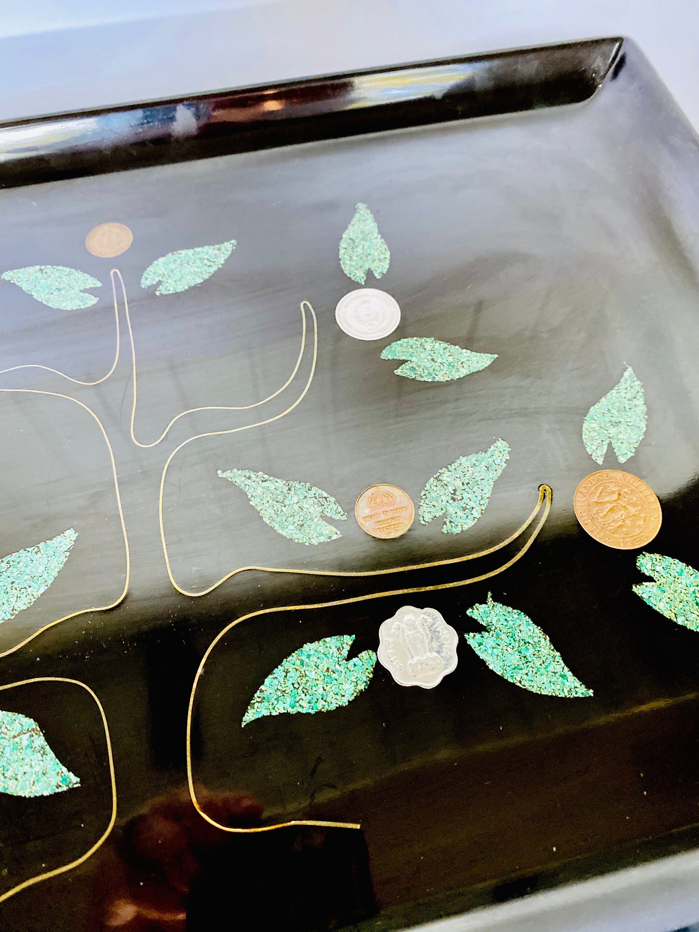 Vintage Mid-Century Couroc of Monterey Coin Tree/Money Tree/Tree of ...