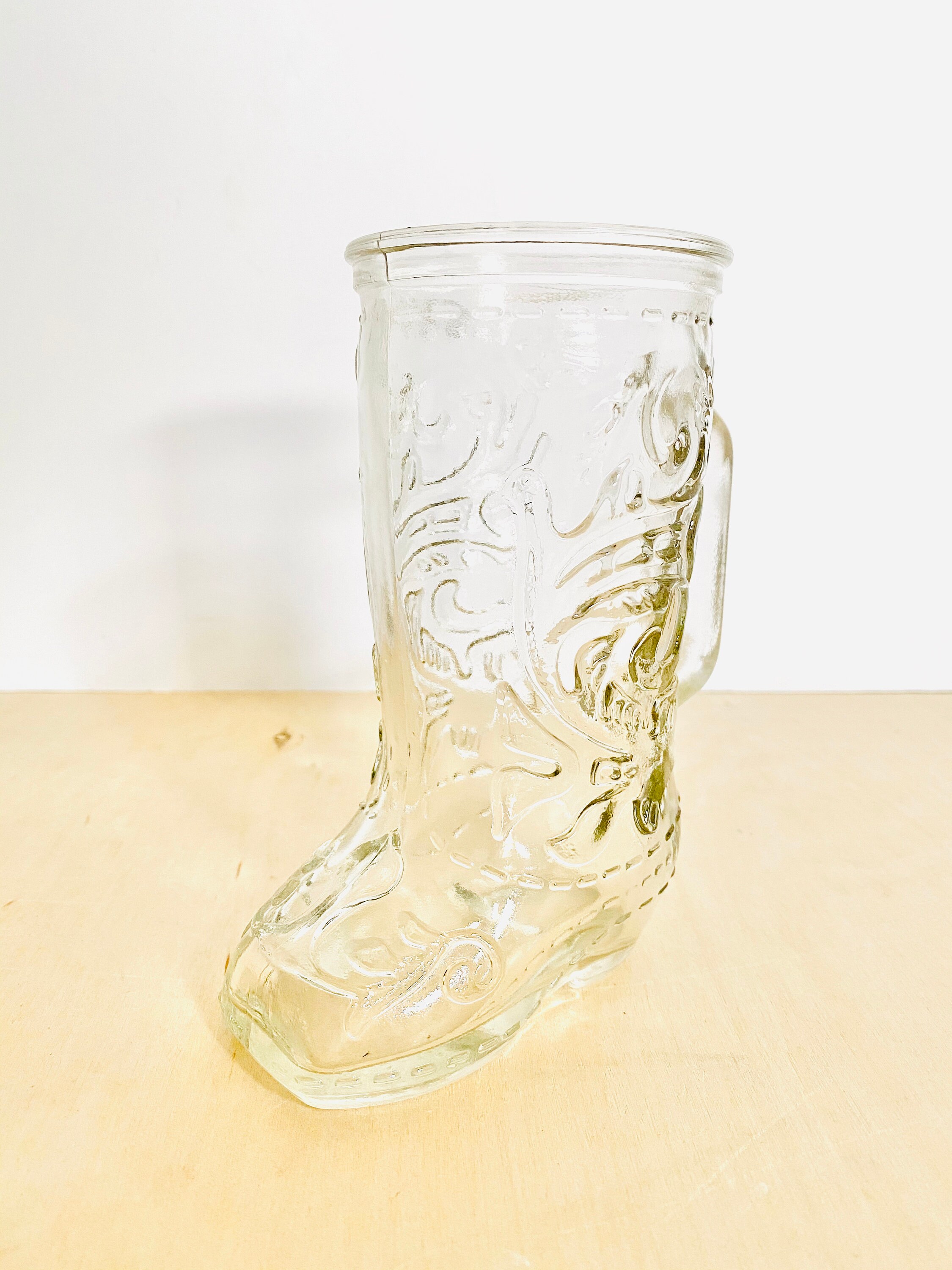 Vintage Glass Cowboy Boot Mug or Vase
