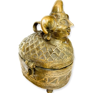 Antique Dhokra Brass Joker / Jester Hinged Box - Etsy