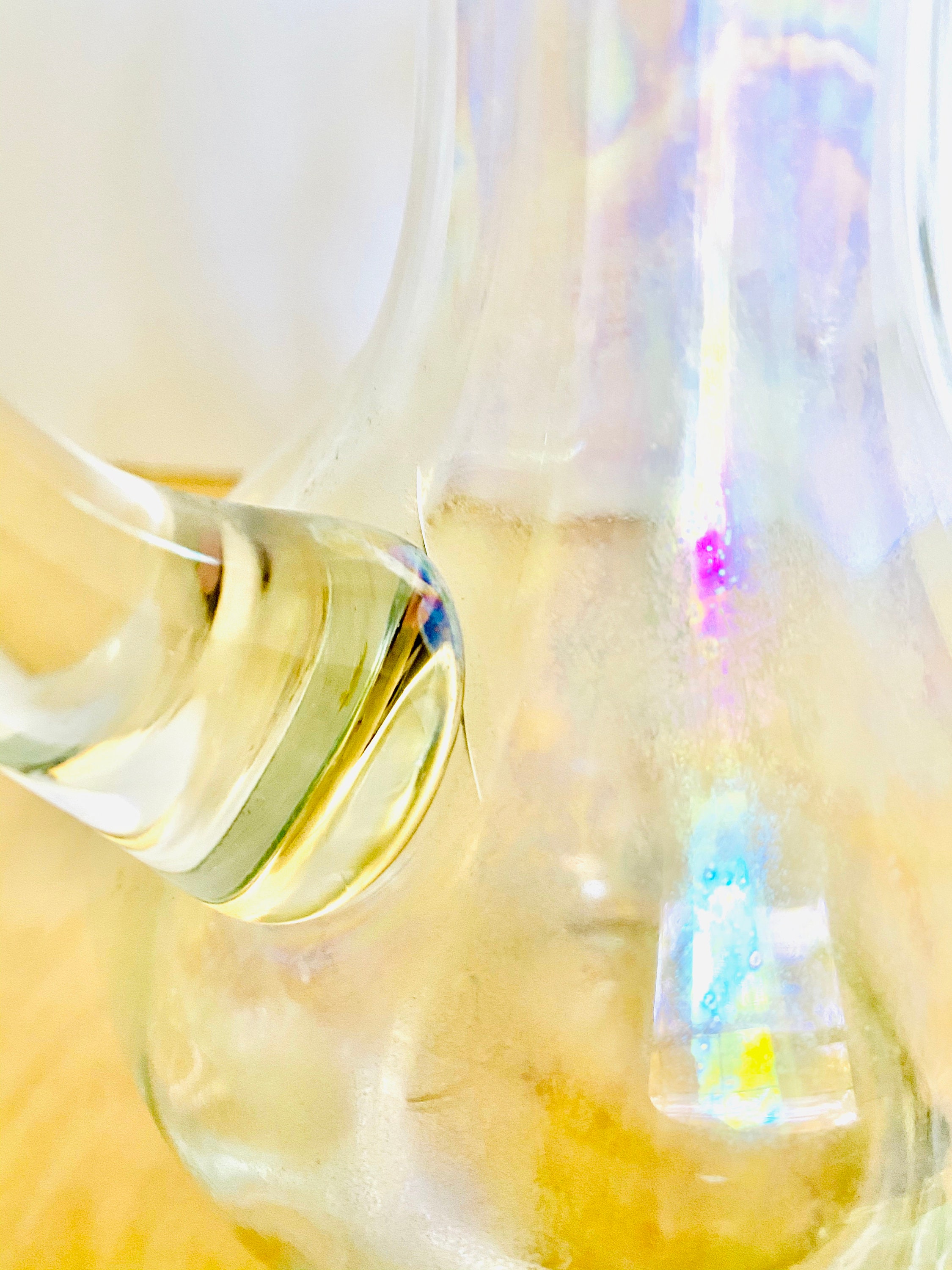 Vintage Rainbow Iridescent Glass Pitcher