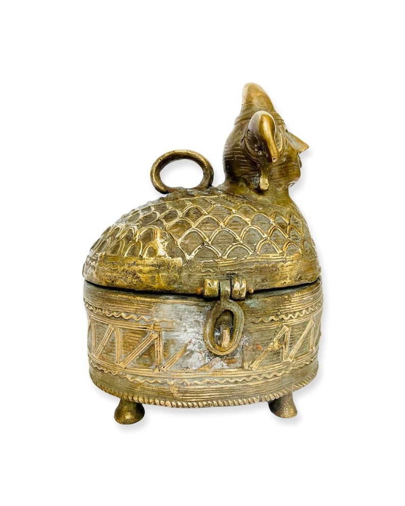 Antique Dhokra Brass Joker / Jester Hinged Box - Etsy