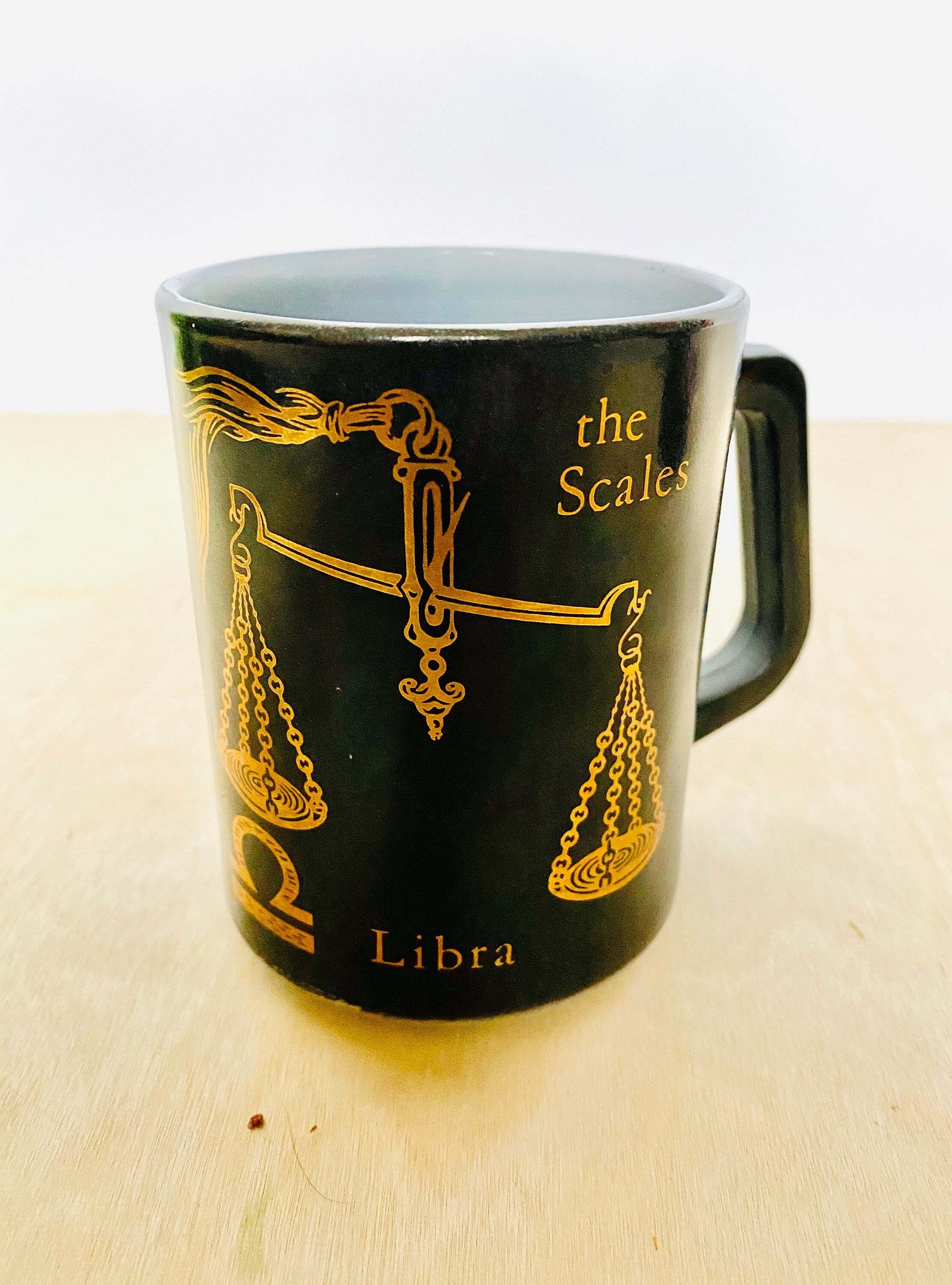 Vintage Federal Glass Astrology Zodiac Coffee Mugs - Cancer, Leo, Libra