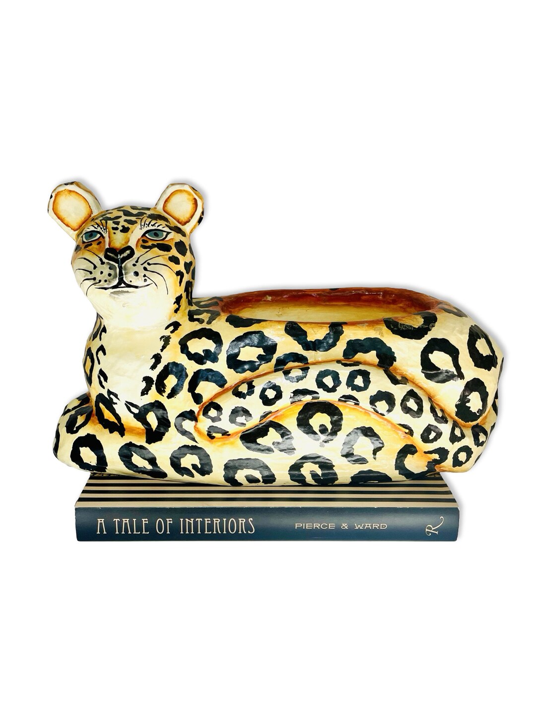 Unique Vintage Paper Mache Leopard Planter Cachepot / Bowl - Etsy