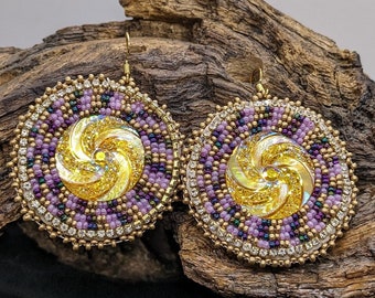 Hand Beaded Earrings Authentic Anishinaabe/ojibwe Beadwork Free ...