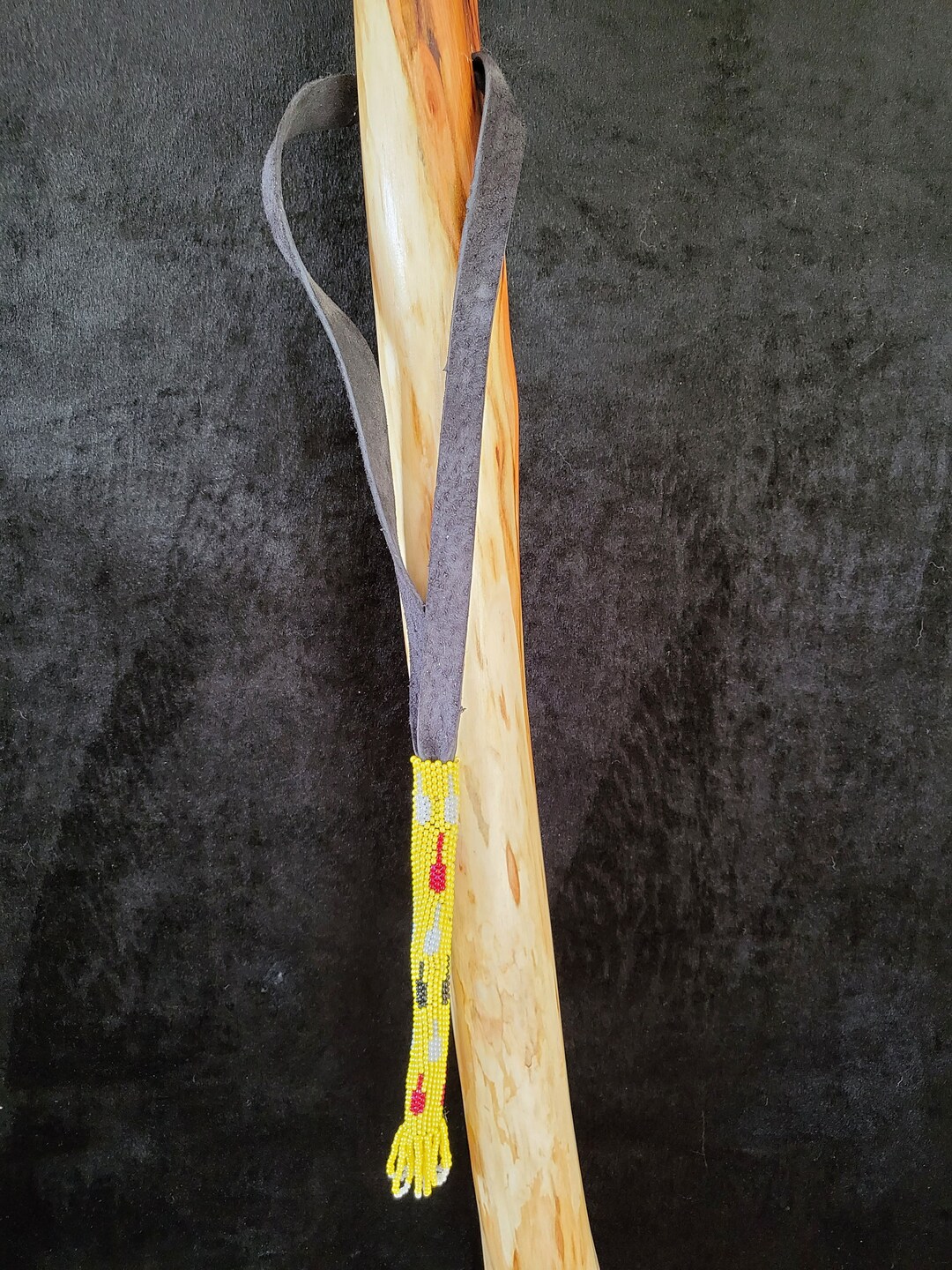 Hand Carved 63" Diamond Willow Staff With Beaded Tassel - Etsy