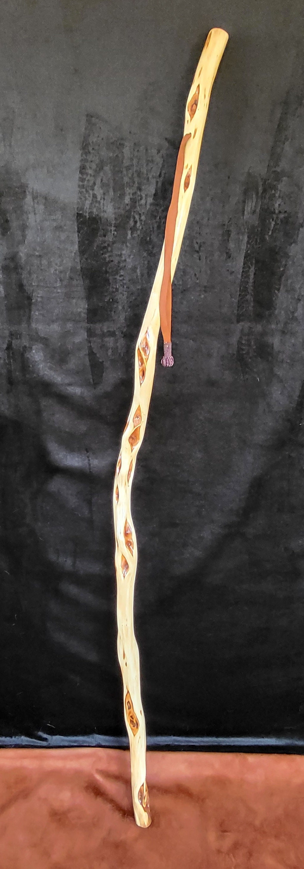 62 Inch Hand Carved Diamond Willow Hiking Staff - Ojibwe Artisan - Etsy