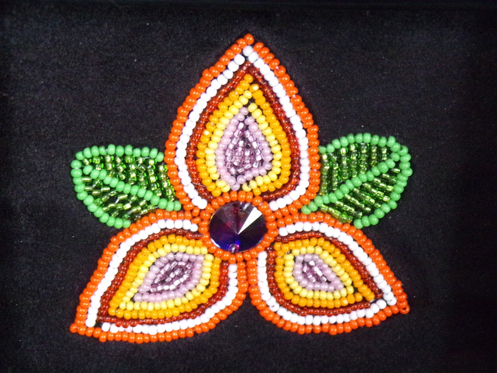 Traditional Ojibwe/anishinaabe Floral Beadwork in Shadowbox - Etsy