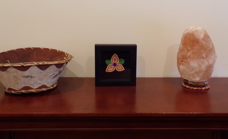 Traditional Ojibwe/anishinaabe Floral Beadwork in Shadowbox - Etsy