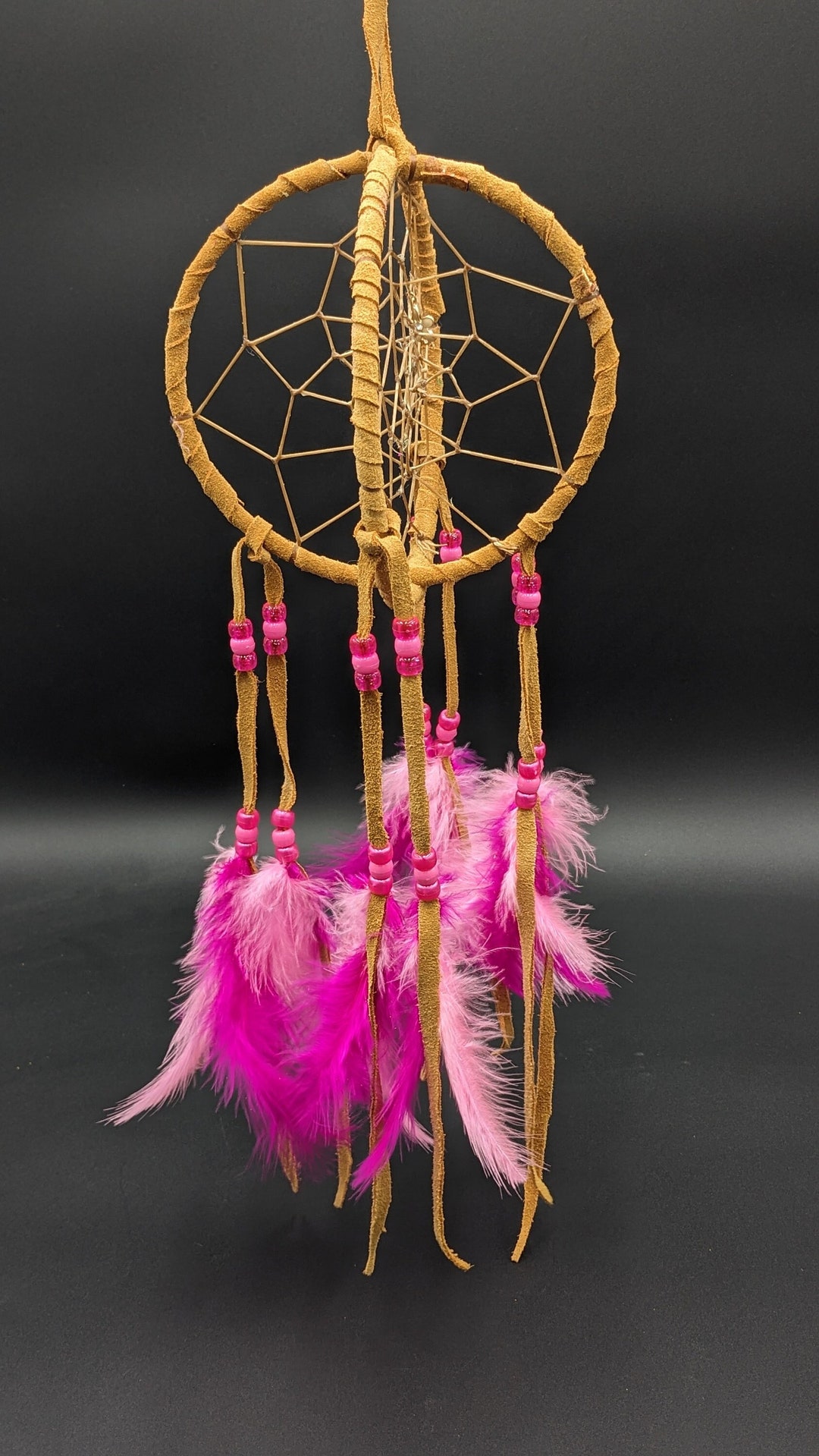 Authentic Anishinaabe/ojibwe Hand Beaded Double Dreamcatcher Free ...