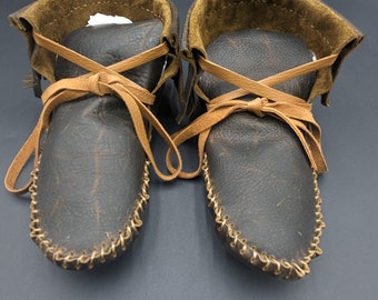 Anishinaabe/ojibwe Handmade Leather Moccasins Free Shipping - Etsy