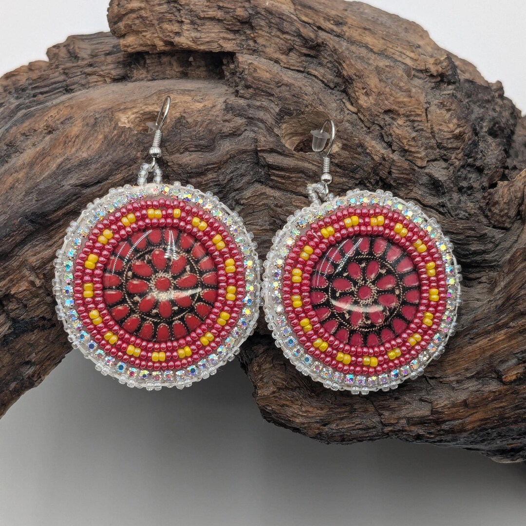 Hand Beaded Earrings - Anishinaabe/ojibwe Made- Free Shipping - Etsy