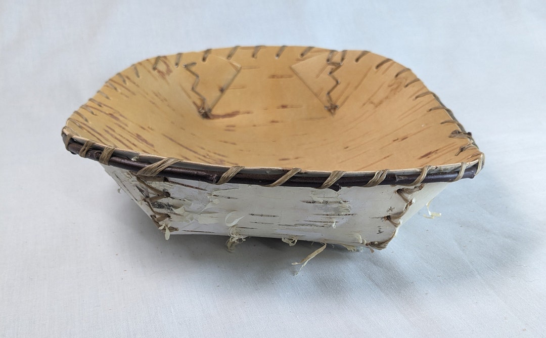 Authentic Birch Bark Wild Rice Winnowing Basket Anishinaabe/ojibwe Made ...