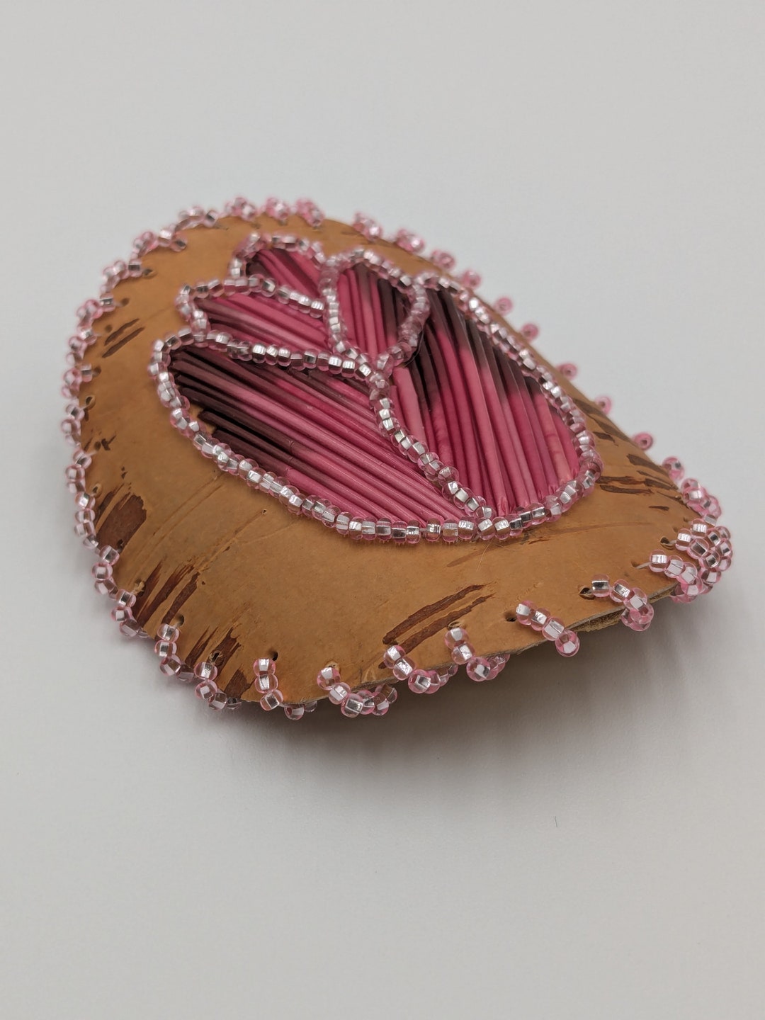 Birch Bark Porcupine Needle Barrette Ojibwe/anishinaabe Beadwork - Etsy