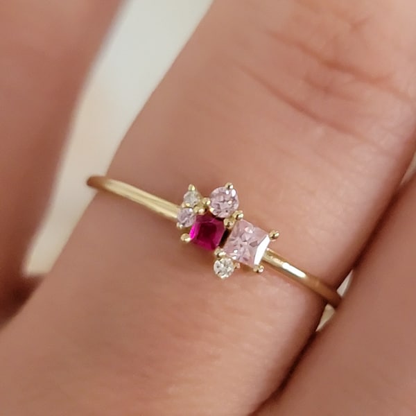 Pink Ruby Ring - Etsy