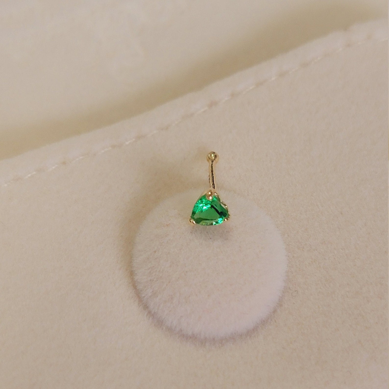 Gold Emerald Nose Stud ,heart Shape Nose Stud Ring, Gold Nose Stud ...