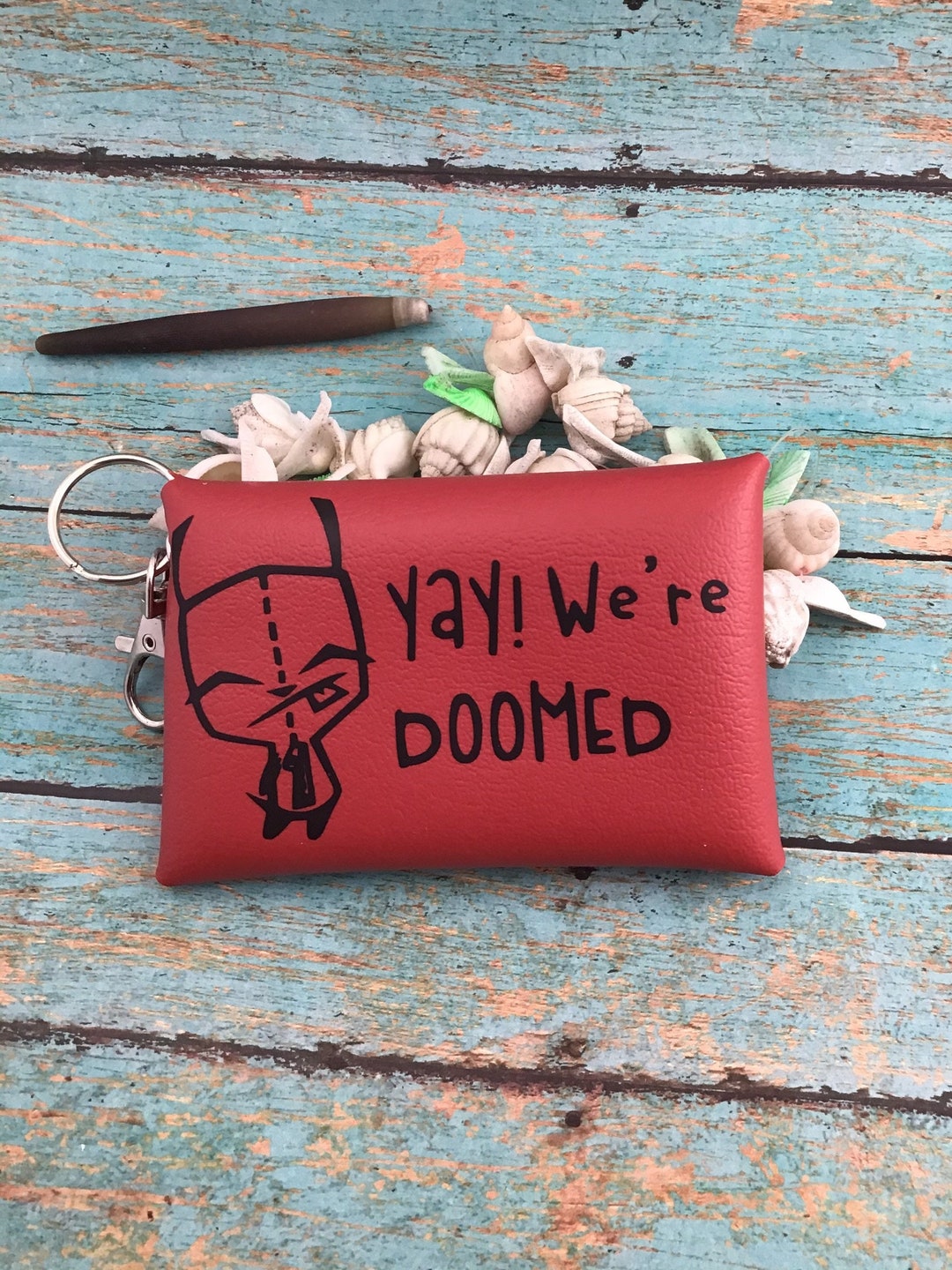 Gir Keychain Mask Holder, Gir Pouch, Invader Zim Keychain, Keychain ...