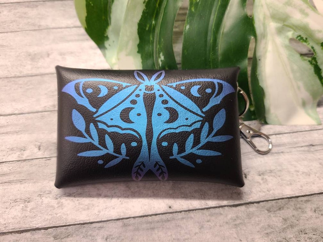 Luna Moon Moth Witchy Keychain Wallet Accessory, Keychain Pouch, Witchy ...