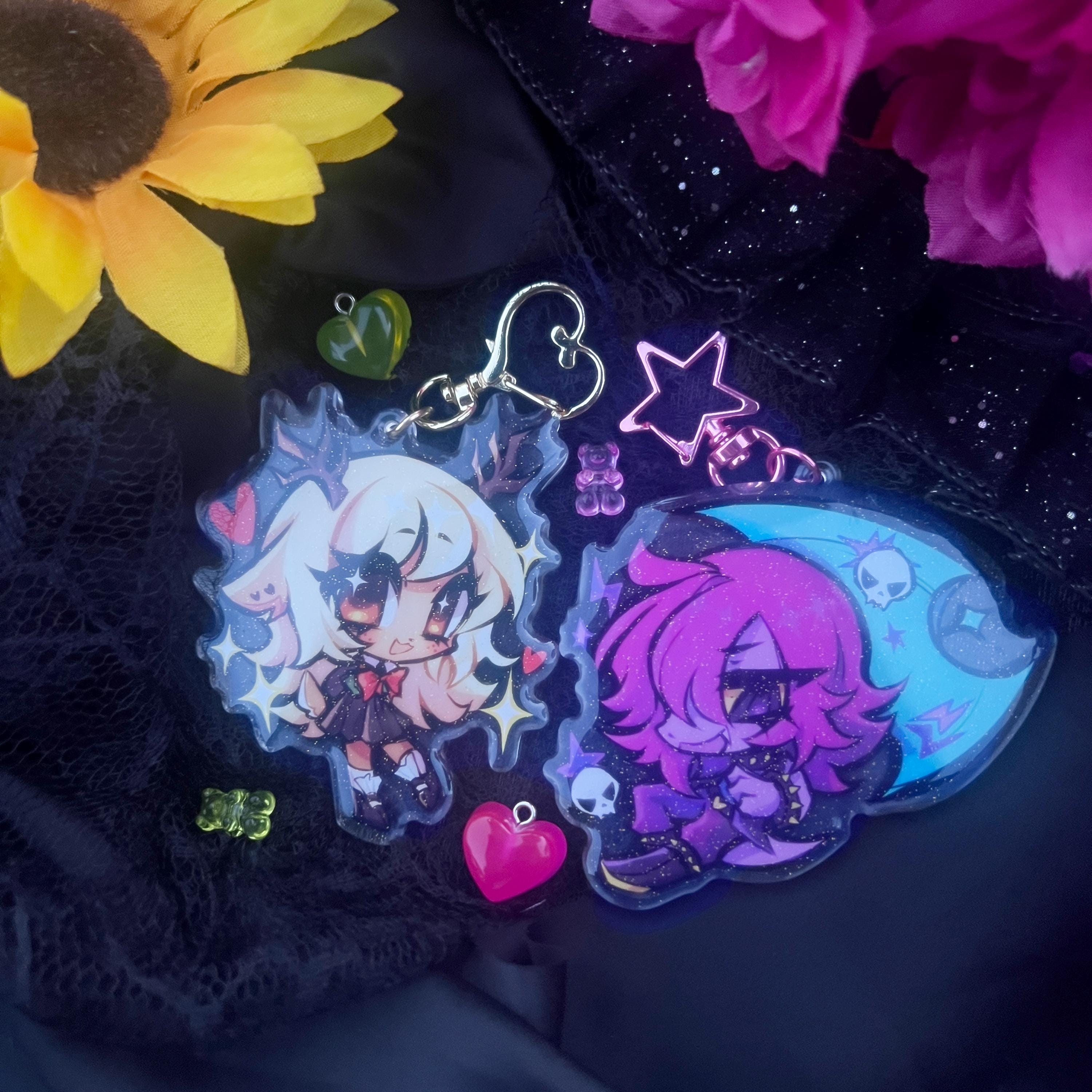 Deltarune - Glitter Epoxy Keychains | Kris, Noelle, Susie, Ralsei, Dess ...