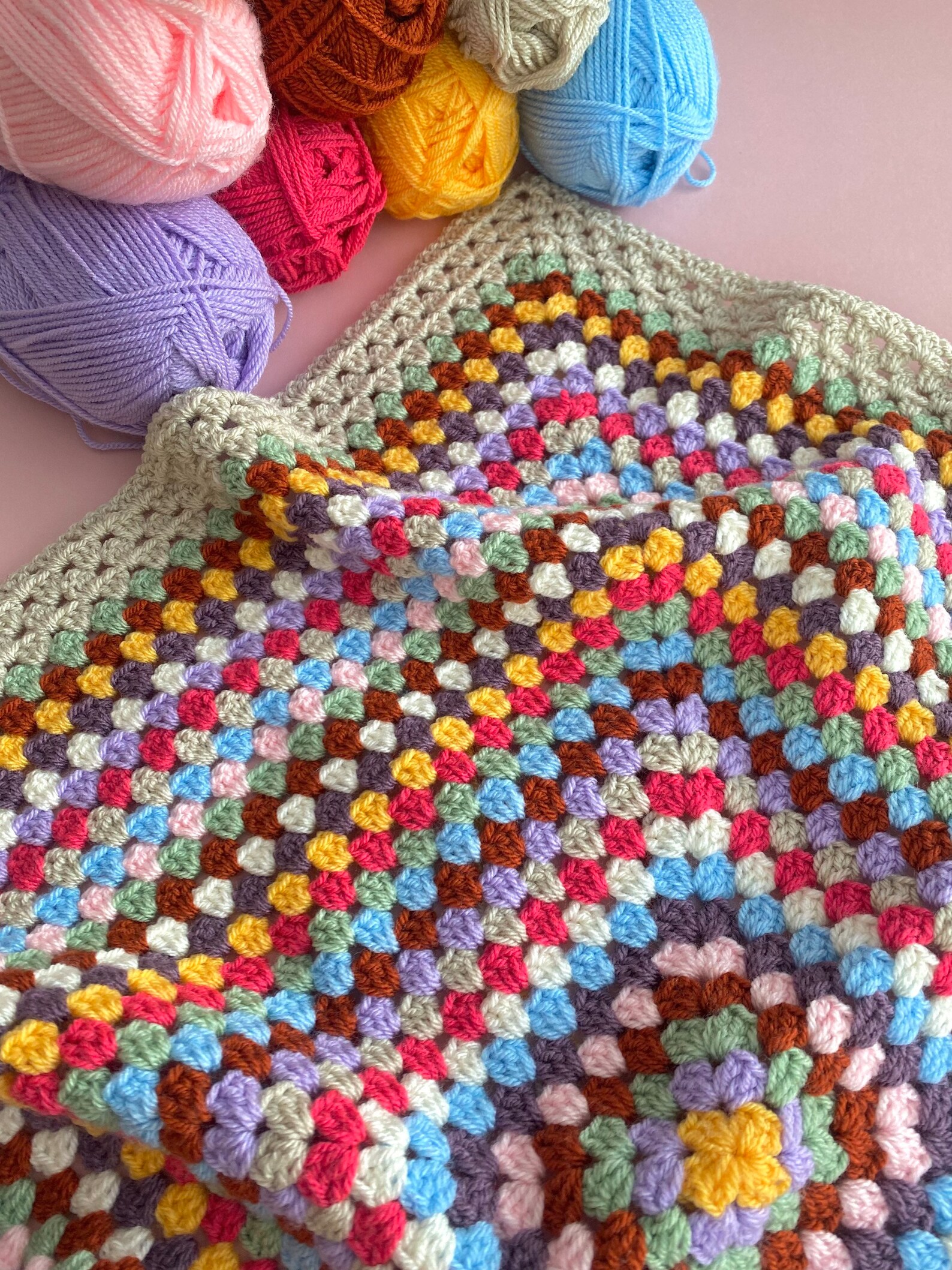 Rustic Rounds Granny Square Blanket - Etsy