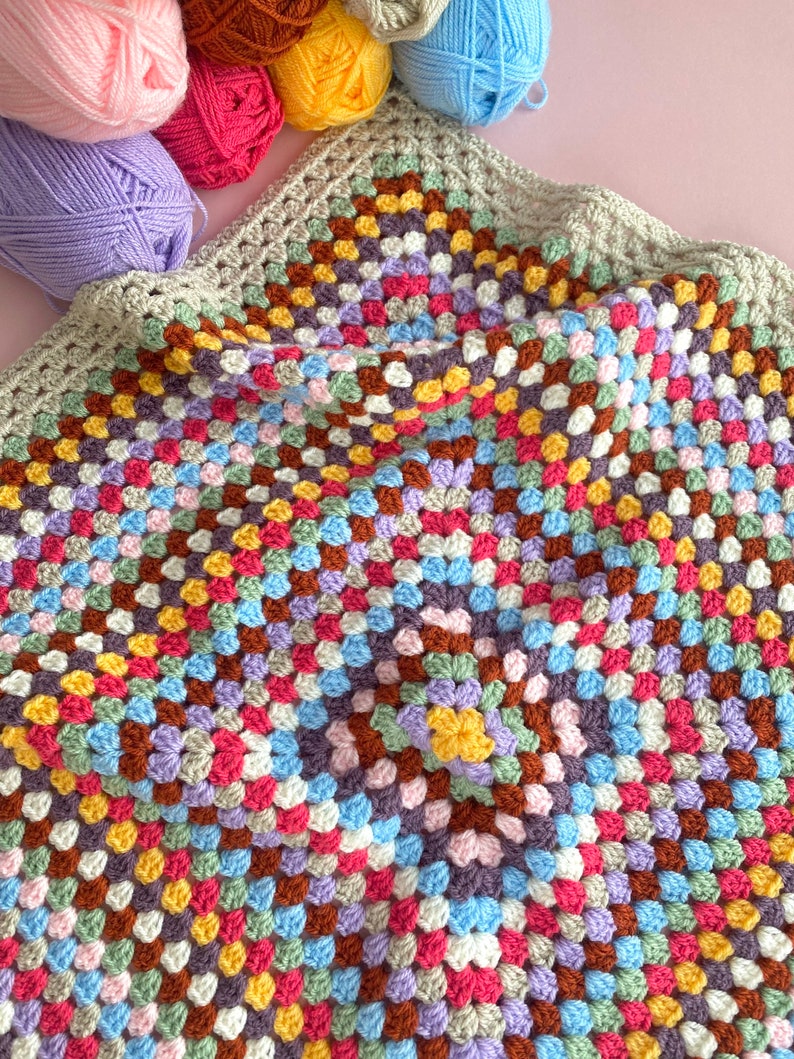 Rustic Rounds Granny Square Blanket - Etsy