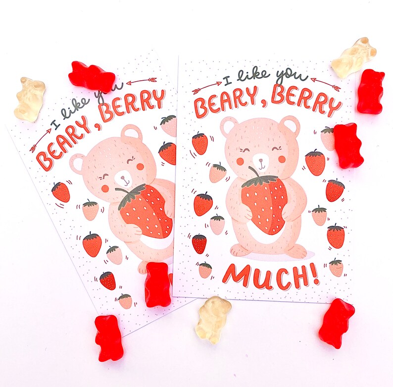 Cute Animal Fruit Printable DIY Classroom and Teacher Valentines - Etsy