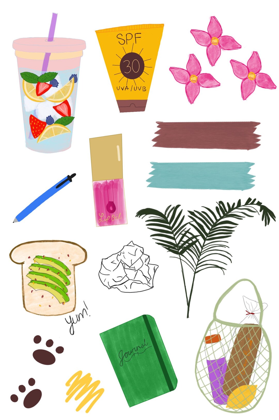 Daily Essentials Sticker Sheet - Etsy