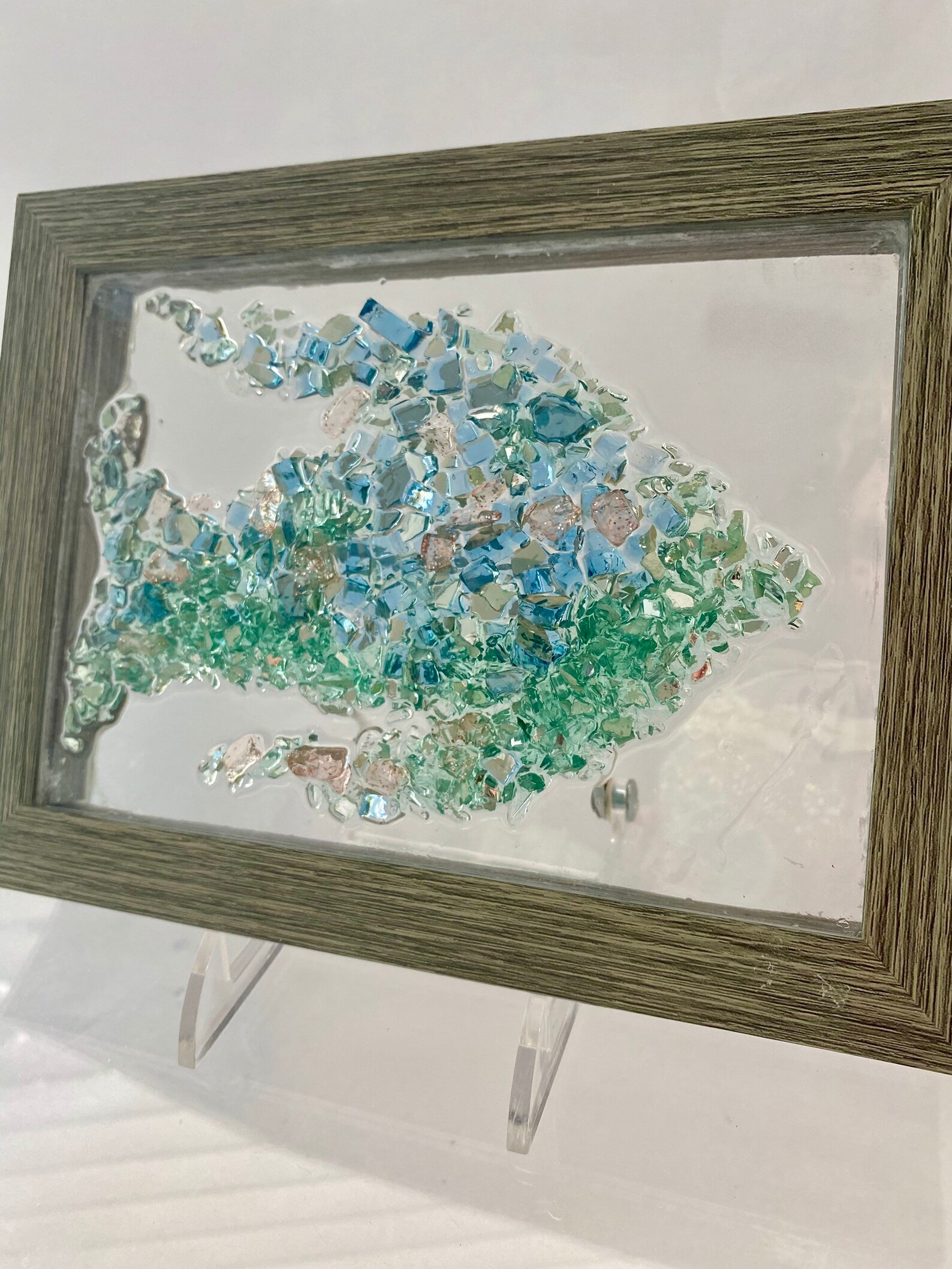Seaglass Fish Art Coastal Beachart Decor Resin Suncatcher - Etsy