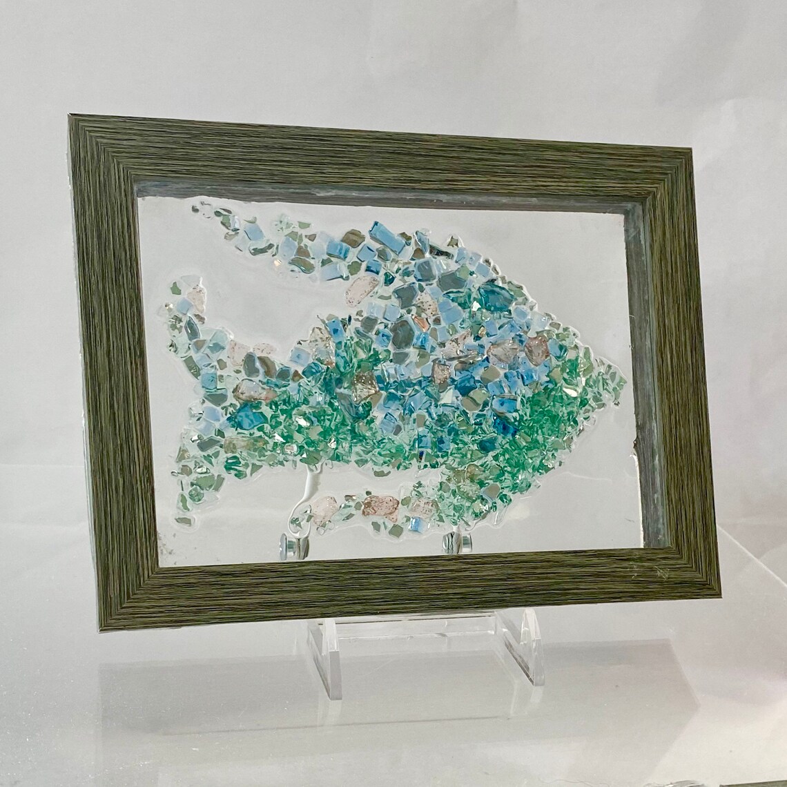 Seaglass Fish Art Coastal Beachart Decor Resin Suncatcher - Etsy