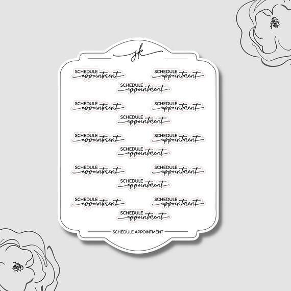 Script Schedule Appointment Sticker | Etsy