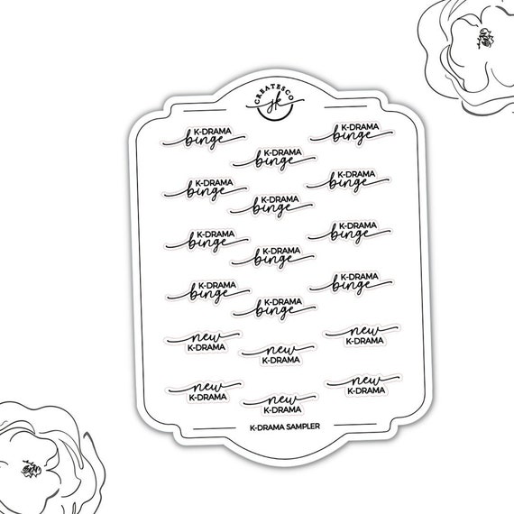 Script K-drama Sampler Sticker - Etsy