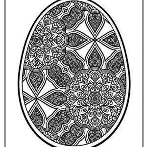 70 Easter Egg & Bunny Rabbit Mandala Digital Colouring Pages - Etsy Canada