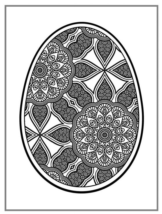 70 Easter Egg & Bunny Rabbit Mandala Digital Colouring Pages - Etsy Canada
