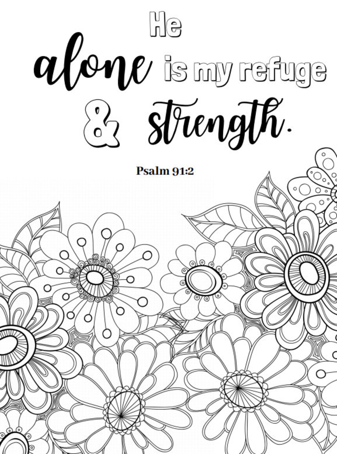 60 Bible Verse Motivational Quotes Digital Colouring Pages - Etsy