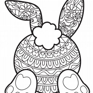 70 Easter Egg & Bunny Rabbit Mandala Digital Colouring Pages - Etsy Canada