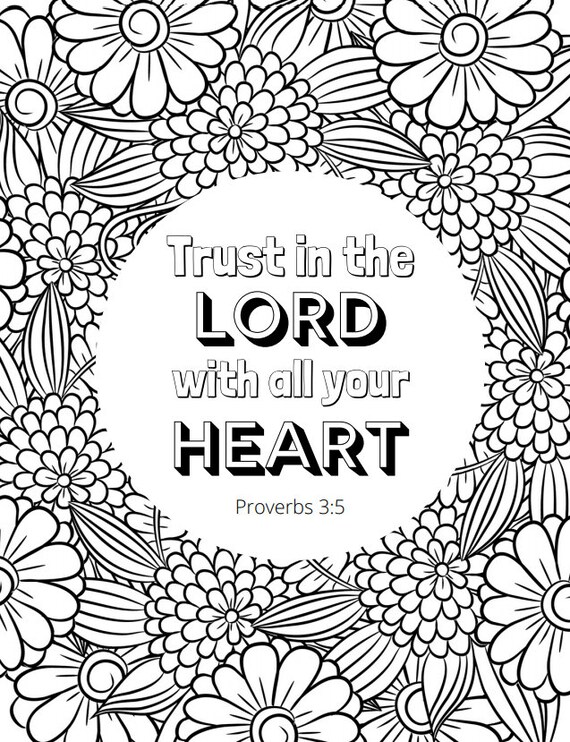 60 Bible Verse Motivational Quotes Digital Colouring Pages | Etsy