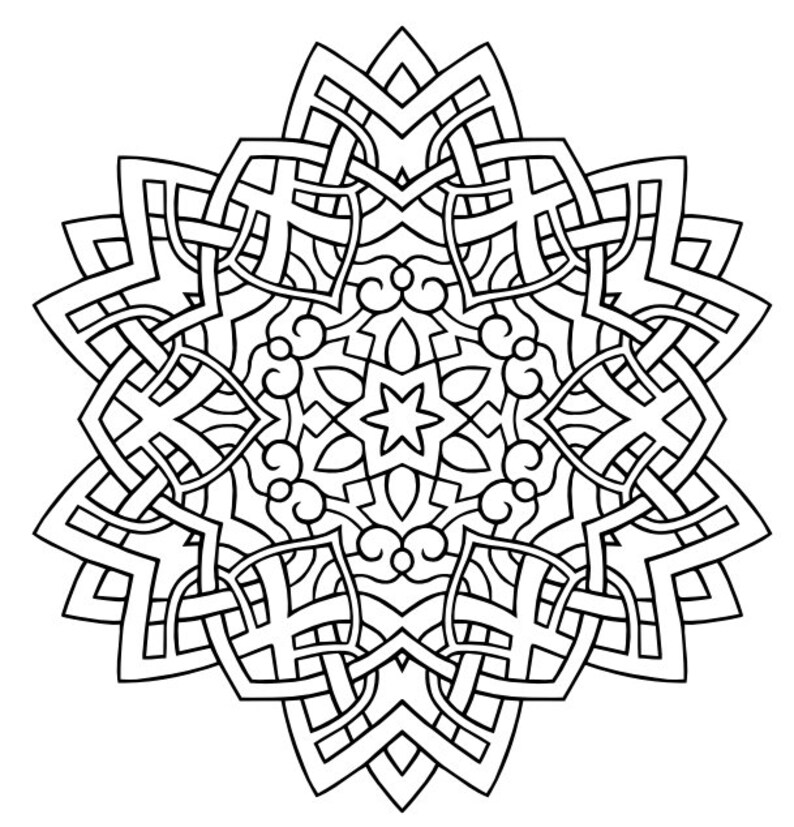 200 Digital Mandela Colouring Pages for Adults and Children - Etsy